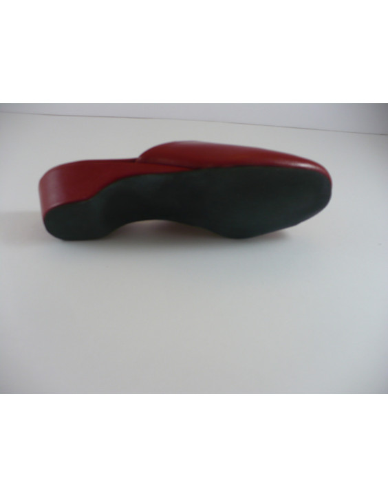 Mule femme en cuir rouge LESLIE Erel