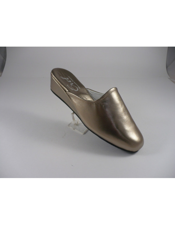 Mule femme compensée STEPHANIE bronze