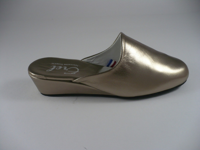 Mule femme compensée STEPHANIE bronze